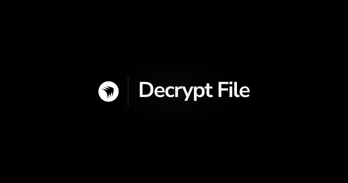 Decrypt Shared File | The Files Lab